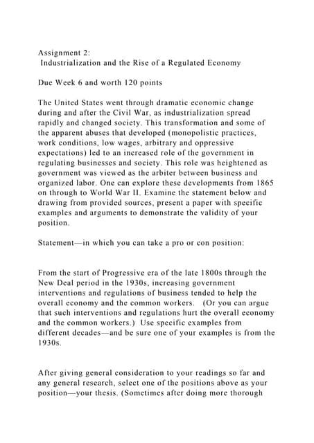 After the Civil War, the United States became a much more industrial.docx