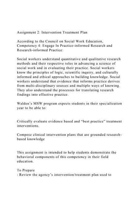 Assignment 2 Evidence Based Practice at Good Seed Drop-InAcco.docx