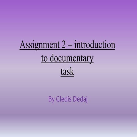 Assignment 2 – introduction | PPT