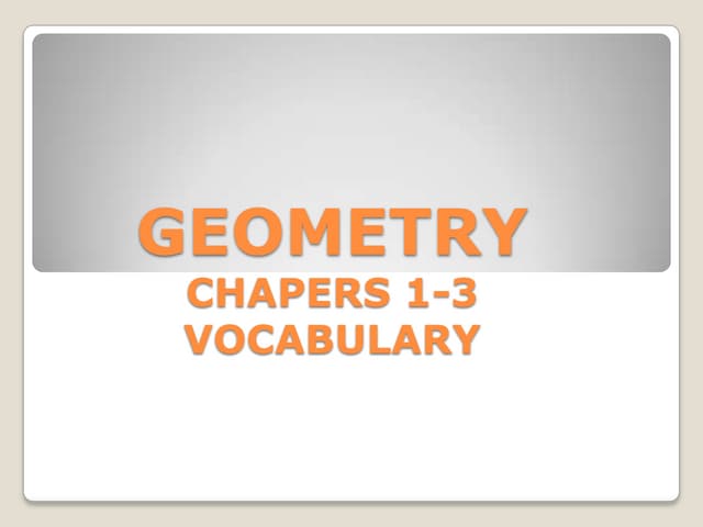Introduction to Basic Geometry | PDF