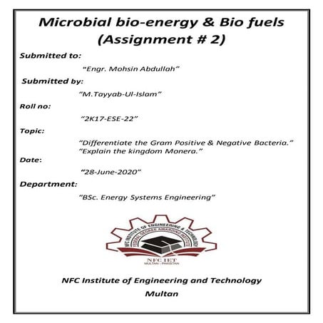 Microbial Bio energy & Bio Fuels | PDF
