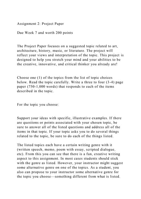 Course project and presentation | PDF