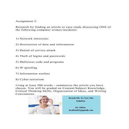 Assignment 2Research by finding an article or case study di.docx