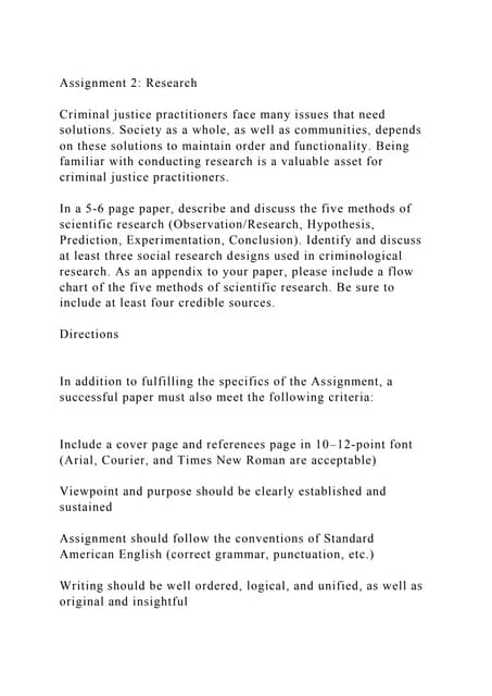 Unit 5 Assignment 2 Research and Analysis Paper .docx | Educational ...