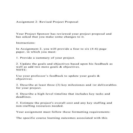 Assignment 2 Revised Project ProposalYour Project Spons.docx