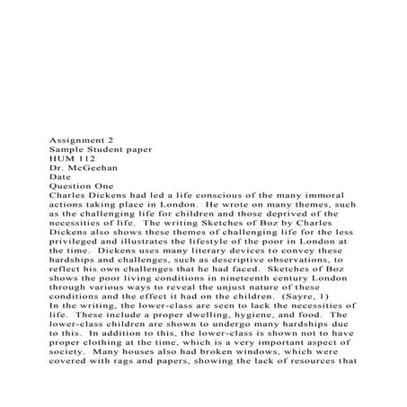 Assignment 2Sample Student paper HUM 112Dr.docx