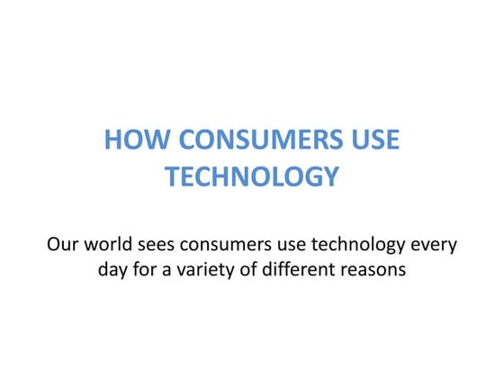 Technology and its impact on our daily lives | PPT