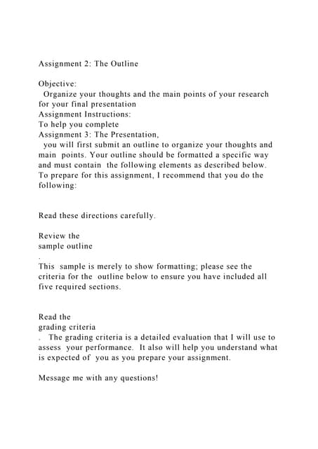 Objective Assess sources for your research for your final pres | PDF