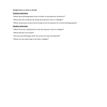 Assignment 2 unit_4_script | DOCX