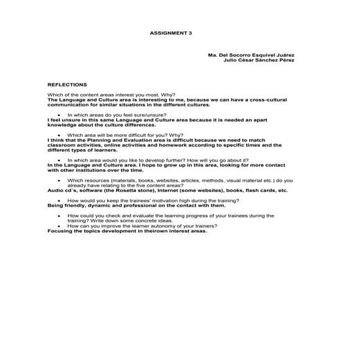 Assignment 3 | DOCX | Education