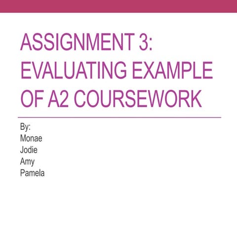 Assignment 3 | PPT