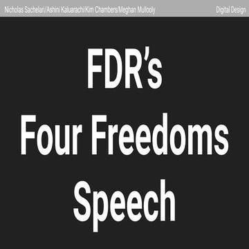 FDR's Four Freedom's Speech | PDF