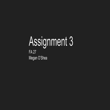 Assignment 3 (1) | PPT