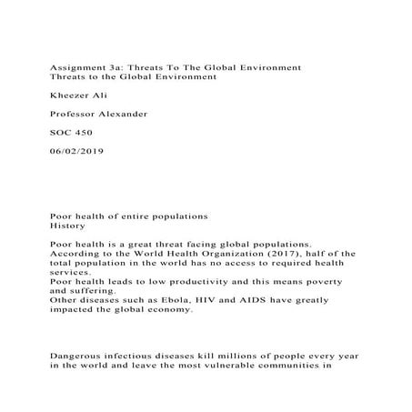 Essay On Global Issues | PDF
