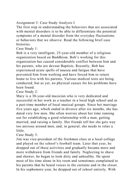 George Using many lenses to assess cases George is brought to a com.docx