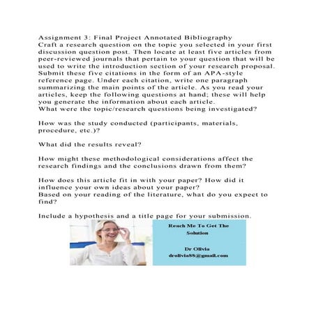 Assignment 3 Final Project Annotated BibliographyCraft a research.docx