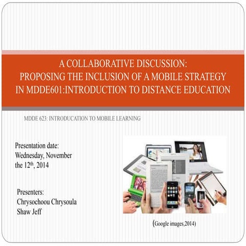 Assignment 3 MDDE 601 | PPTX