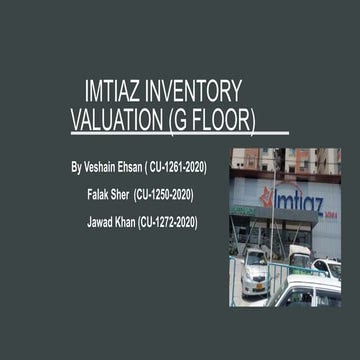 Supply chain management, Assignment related to IMTIAZ SUPER STORE.pptx