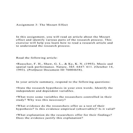 The mozart effect | PPTX