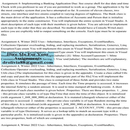 Assignment 4- Implementing a Banking Application Due See course shel.pdf