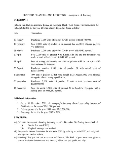 Assignment9 chapter 8 | DOCX | Business Accounting & Finance | Business
