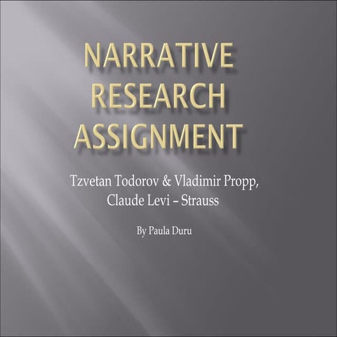 Assignment 4 narrative research assignment | PPT