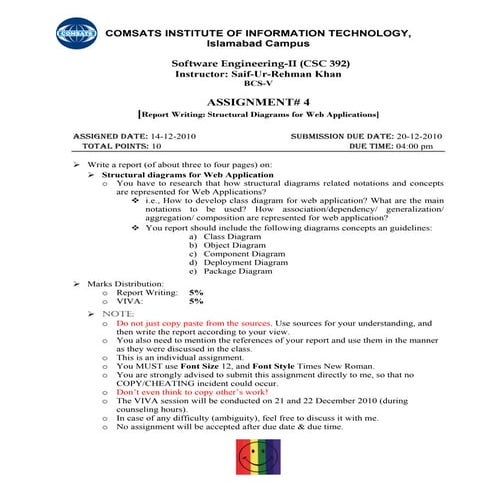 Assignment#4 structural diagrams for webapplication | PDF
