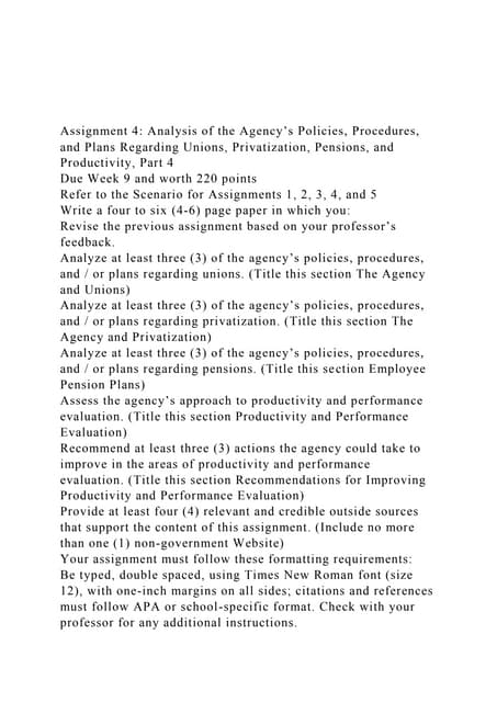 Scenario for AssignmentsPlease note, the assignments in this cou.docx