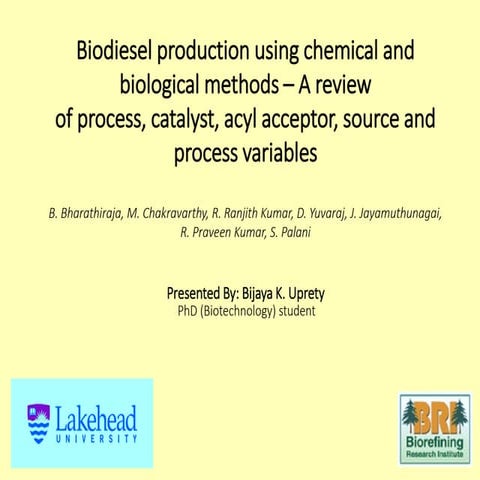 Biodiesel production process | PDF