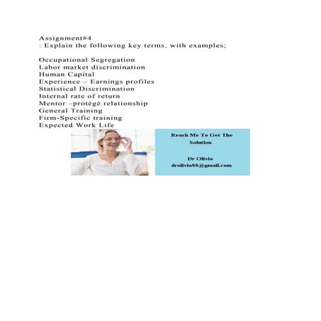 Assignment#4 Explain the following key terms, with examples; .docx