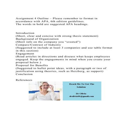 Assignment 4 Outline – Please remember to format in accordance wit.docx