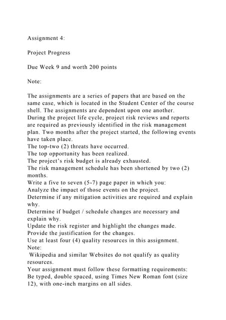 Assignment 4 Part D Your Marketing Plan – Video Presentation.docx