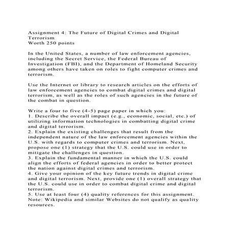 Assignment 4 The Future of Digital Crimes and Digital Terrorism.docx