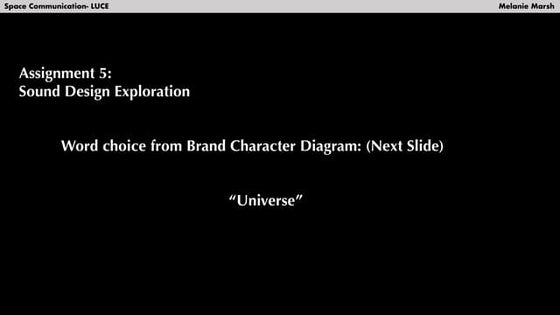 Assignment 6 Motion Graphic Exploration | PPT