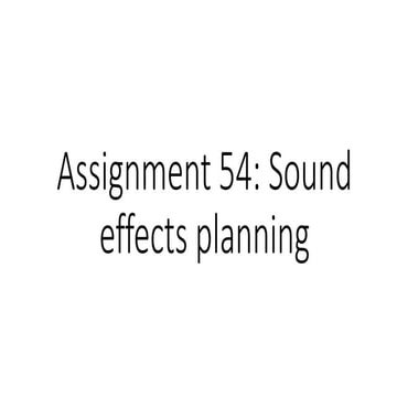 Sound design | PPTX