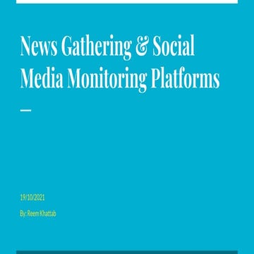 News gathering & social media monitoring platforms | PPT | Free Download