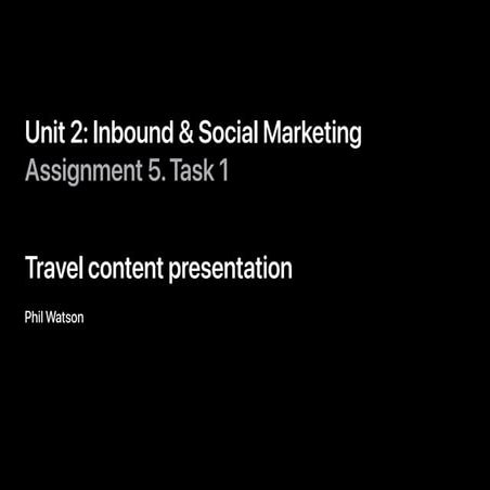 Travel Destination Introduction | PPT