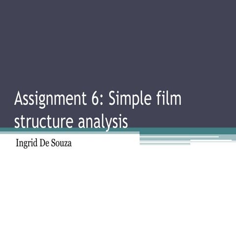 Assignment 4 camera shots, camera angles, | PPTX
