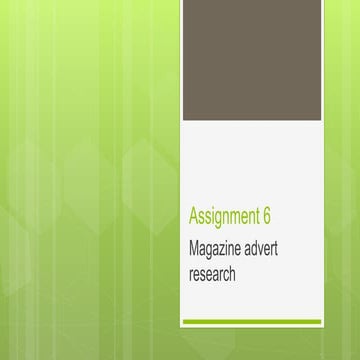 Assignment 6 | PPTX | Music | Entertainment