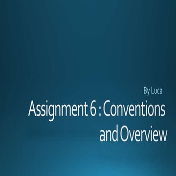 Assignment 6 media | PPTX