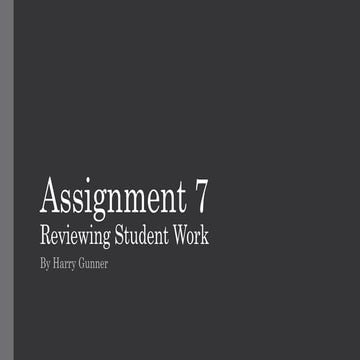 Assignment 7 | PPT