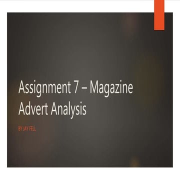 Analysis of magazines ads | PPTX