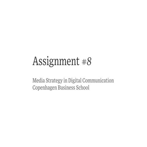Assignment #8: Message Strategy | PDF