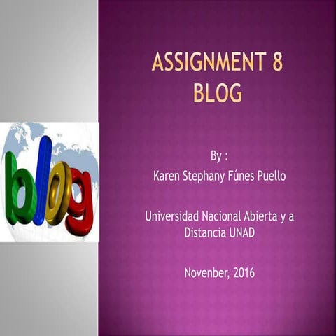 Assignment 8 blog | PPT
