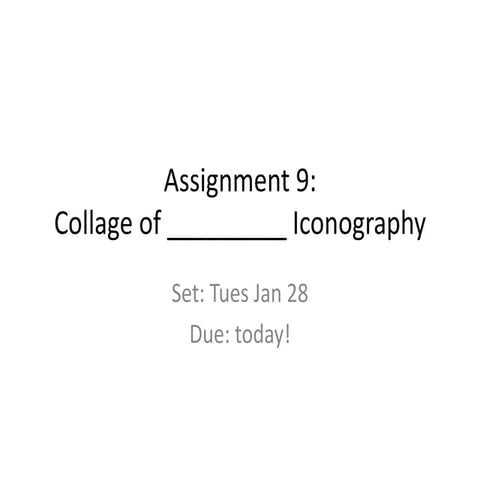 Assignment 9 iconography collage | PPT