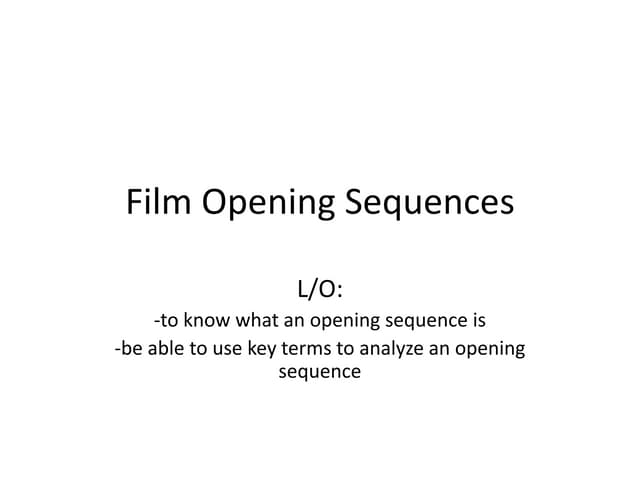 Scream opening scene analysis | PPTX