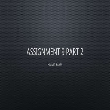 Assignment 9: Types of Music Videos | PPT