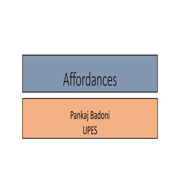 Affordances | PPTX