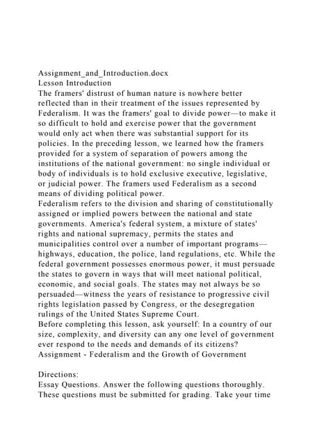 Federalism Comparing Government Response in Hurricane Katrina vs..docx