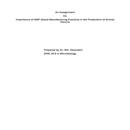 Assignment avd@ gmp | PDF | Pharmaceutical Industry | Industries